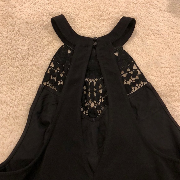 Xenia Boutique | Dresses | Xenia Boutique Black High Neck Crochet Flowy ...